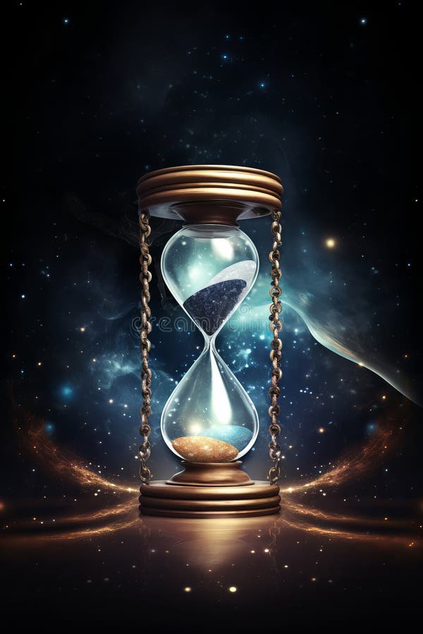 Sand Running through the Bulbs of an Hourglass Measuring the Passing ...