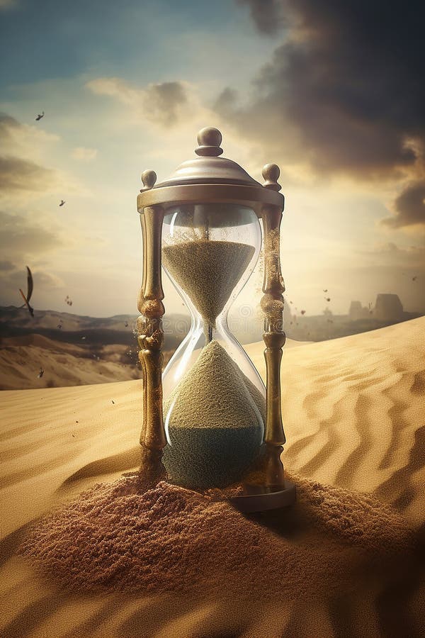Sand Running through the Bulbs of an Hourglass Measuring the Passing ...