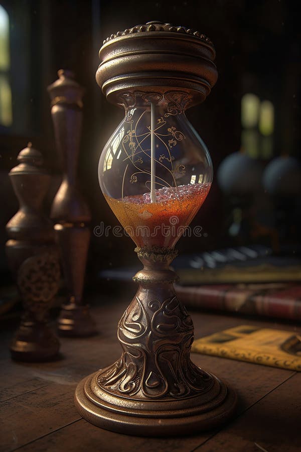 Sand Running through the Bulbs of an Hourglass Measuring the Passing ...