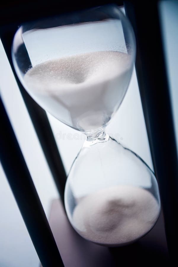 Sand Running through an Hour Glass Stock Image - Image of horology ...