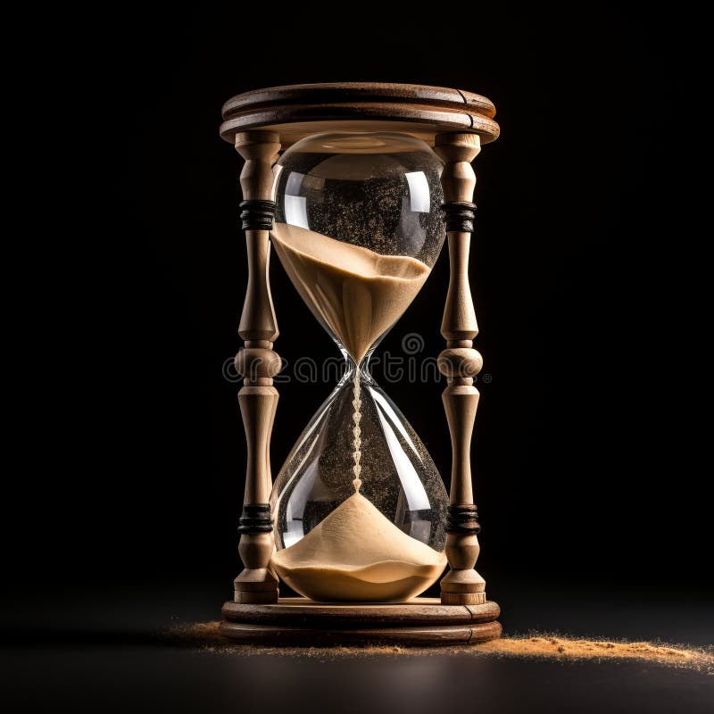 Sand Running through the Bulbs of an Hourglass Measuring the Passing ...