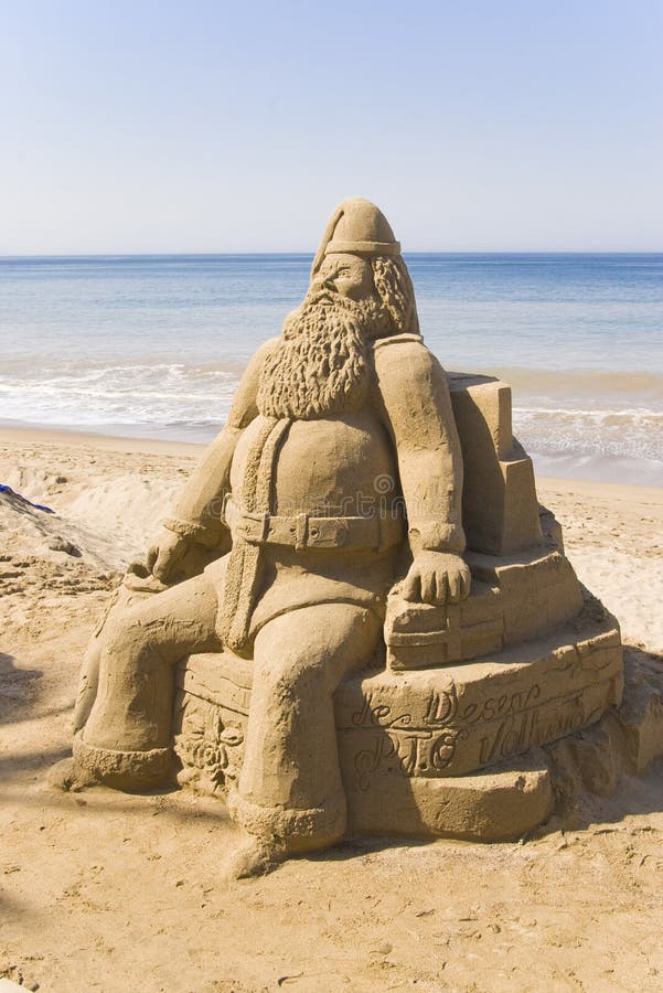 Sand santa stock image. Image of outdoor, stacking, fantasy - 3994151