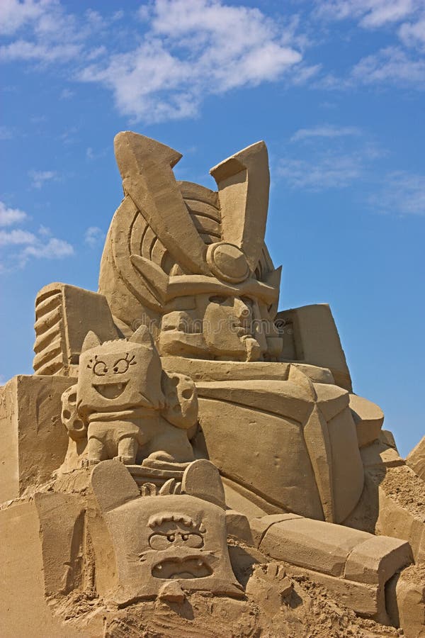 Sand sculpture editorial image. Image of figure, italian - 20853245