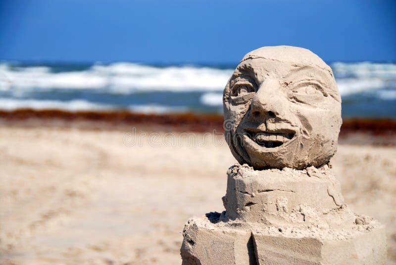 Sand sculpture stock image. Image of eyes, beach, sand - 150313405