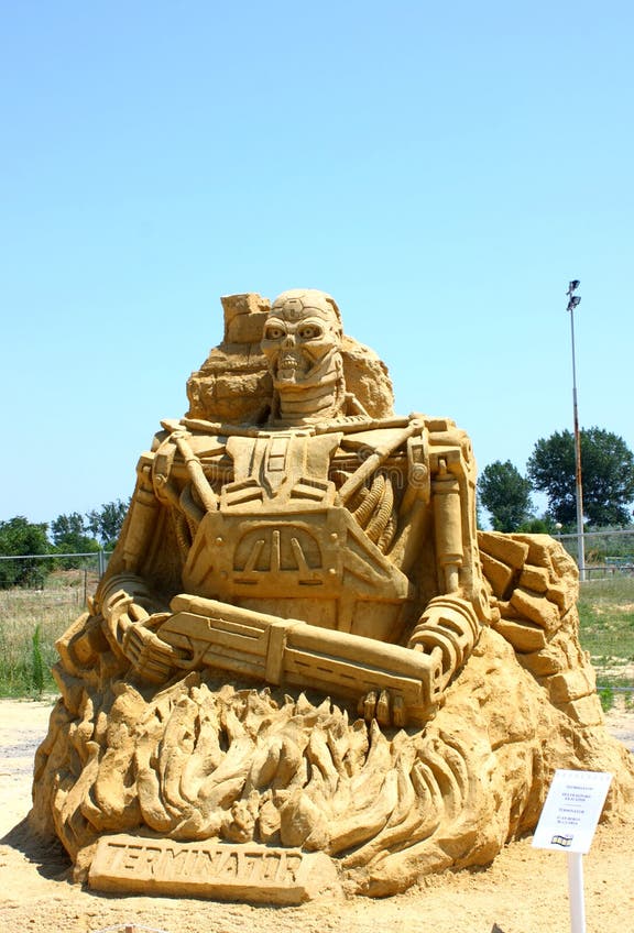 Sand Sculpture from the Terminator Editorial Image - Image of object ...