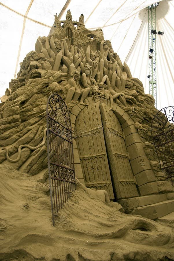 Sand Sculptures - the City of Dis Editorial Photography - Image of ...