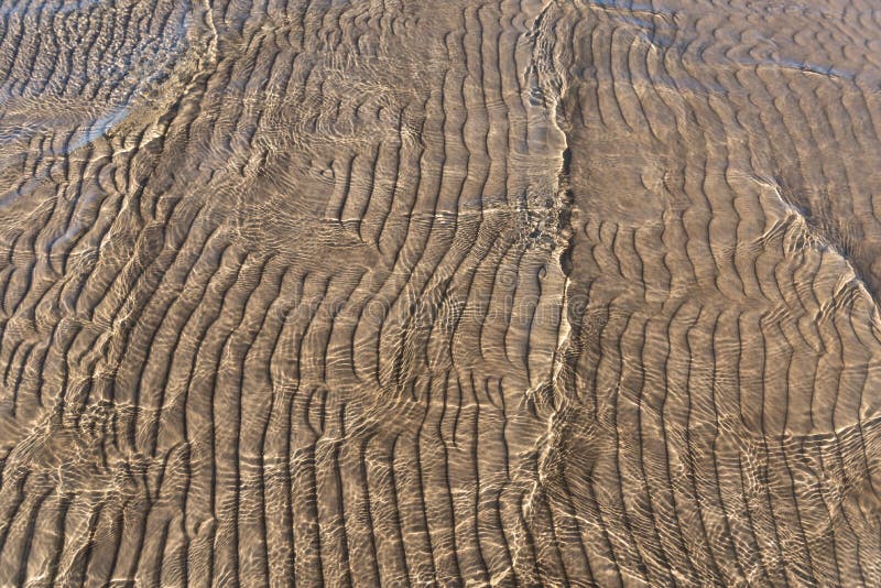 Sand on the Sea, Shallow Water and Waves of Baltic Sea Stock Photo ...
