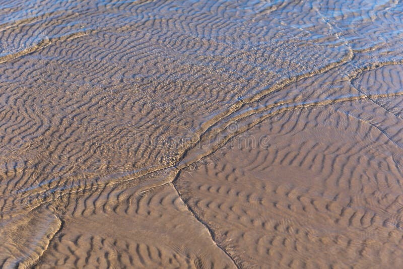 Sand on the Sea, Shallow Water and Waves of Baltic Sea Stock Image ...