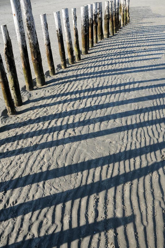 Sand shadow stock image. Image of groynes, beach, design - 15354113
