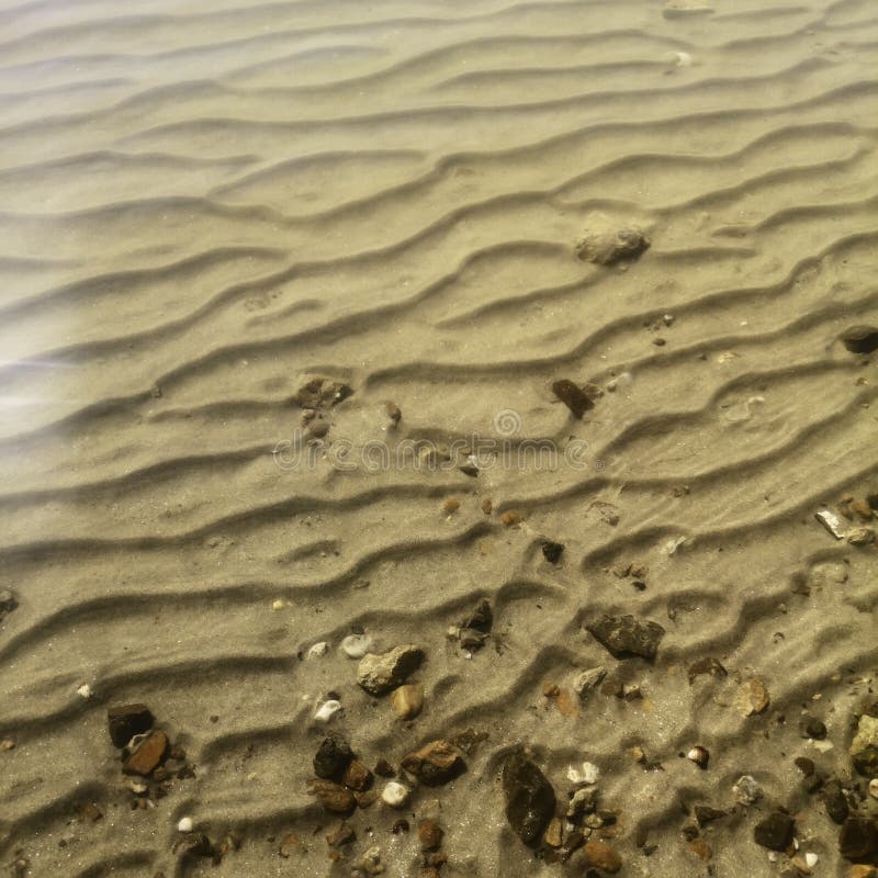 Sand Shallow Water,Â waves Pattern on Sand Under the Water Stock Photo ...