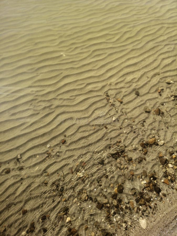 Sand Shallow Water,Â waves Pattern on Sand Under the Water Stock Photo ...