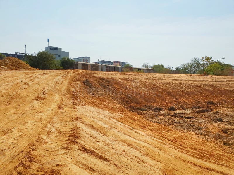 Sand And Soil Of Construction Site Stock Photo - Image of building ...