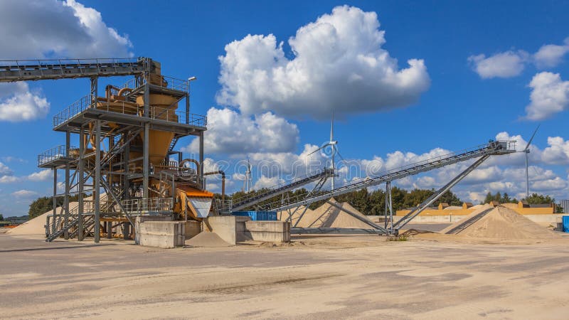 Sand mining station stock photo. Image of business, background - 51003524