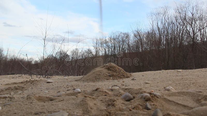 A Trickle of Sand Falling from the Top Stock Footage - Video of pour ...