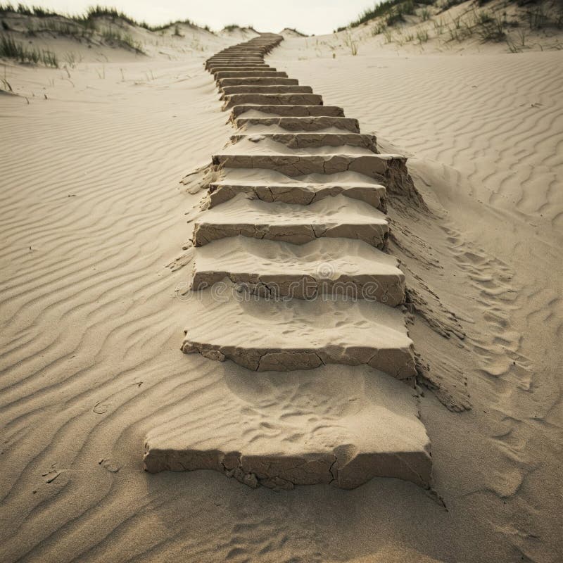 A Sand Staircase Leading To Nowhere. Stock Image - Image of journey ...