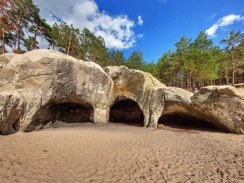 Sand Stone Caves Near Blankenburg in the Harz Mountains in Germany ...