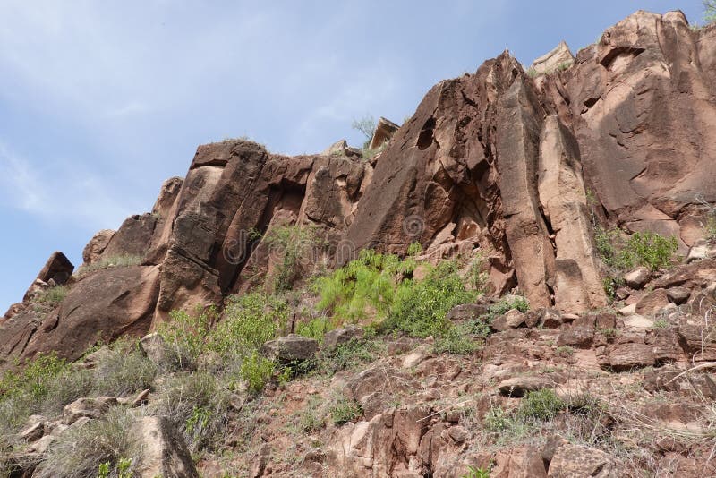 Sand Stone Rocks on a Mountain Stock Photo - Image of badlands, trail ...