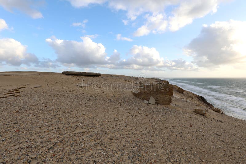 Sand and Stones on the Coast of the Peninsula Overlooking the Sea Stock ...