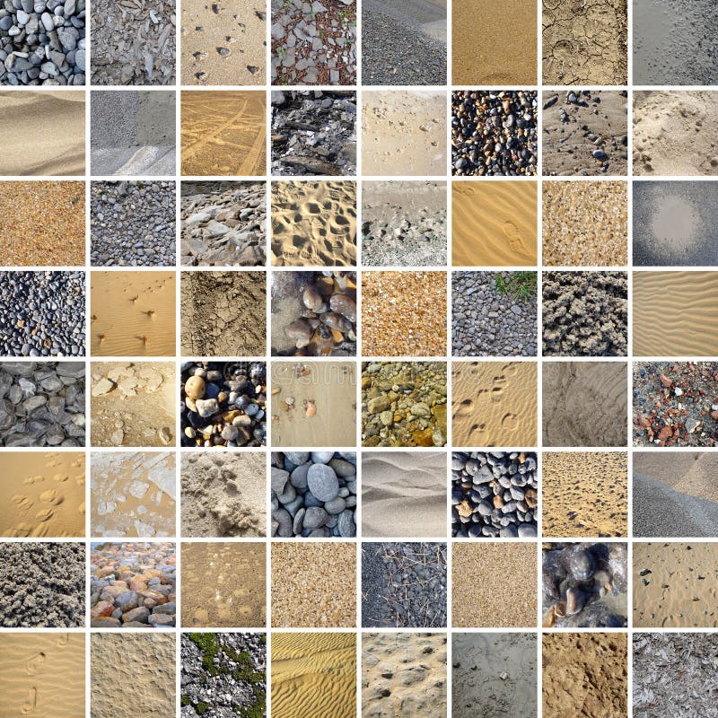 SAND & STONES 64 PICTURES Stock Photo - Image of sands, montage: 65232108
