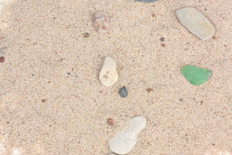 Sand with Stones and Pieces of Glass Stock Photo - Image of beauty ...