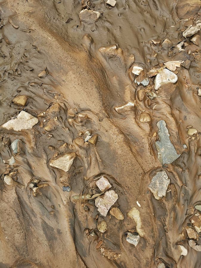 Sand Surface with Relief Caused by Water. Sand after the Rain Stock ...