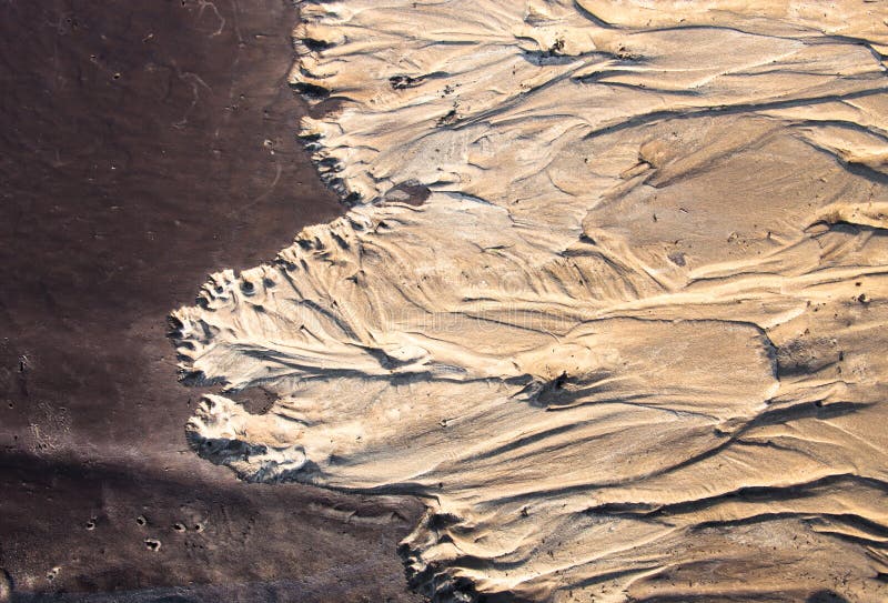Sand Surface with the Relief Formed by Water Currents Stock Photo ...