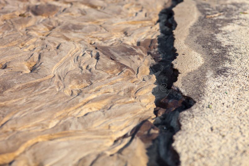 Sand Surface with the Relief Formed by Water Currents Stock Image ...