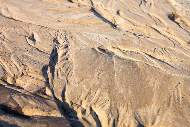 Sand Surface with the Relief Formed by Water Currents Stock Image ...