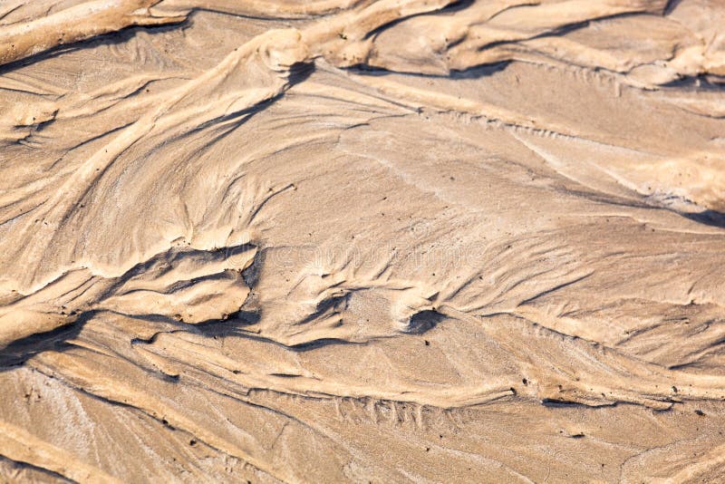 Sand Surface with the Relief Formed by Water Currents Stock Image ...