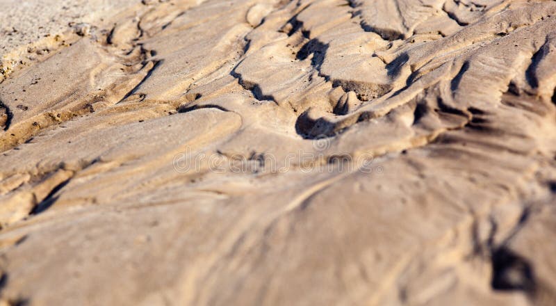 Sand Surface with the Relief Formed by Water Currents Stock Photo ...