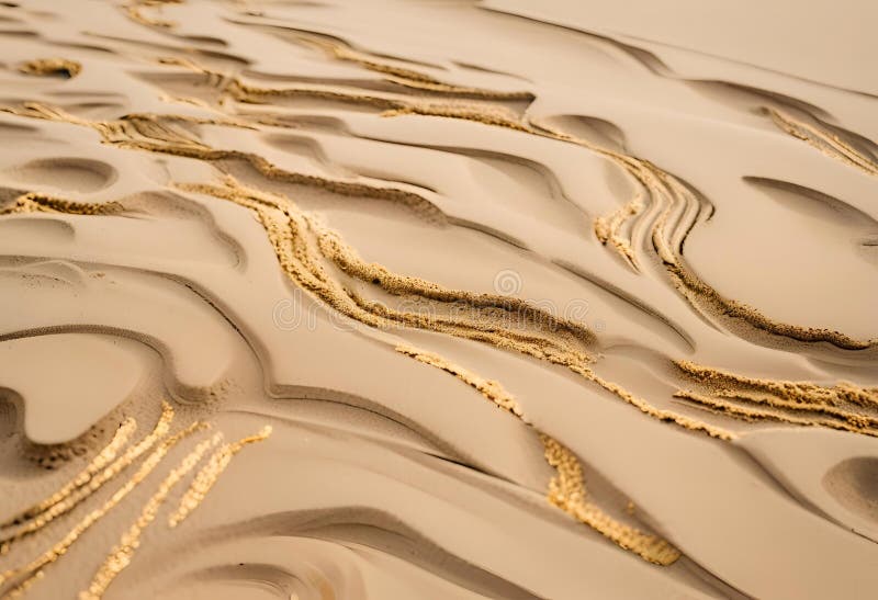 Sand Surface Shaped by Constant Sea Movement.AI Generated Stock ...