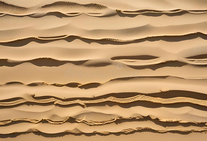 Sand Surface Shaped by Constant Sea Movement.AI Generated Stock ...
