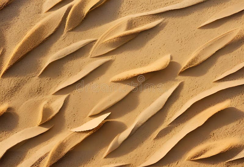 Sand Surface Shaped by Constant Sea Movement.AI Generated Stock ...