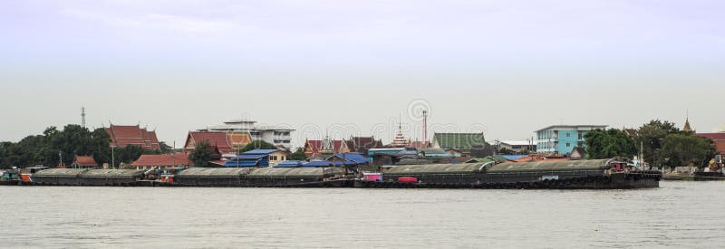 Sand tanker stock image. Image of cloud, nature, river - 82263671