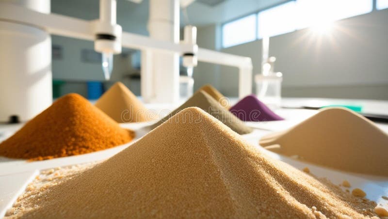 Sand Testing in a Laboratory Stock Illustration - Illustration of ...