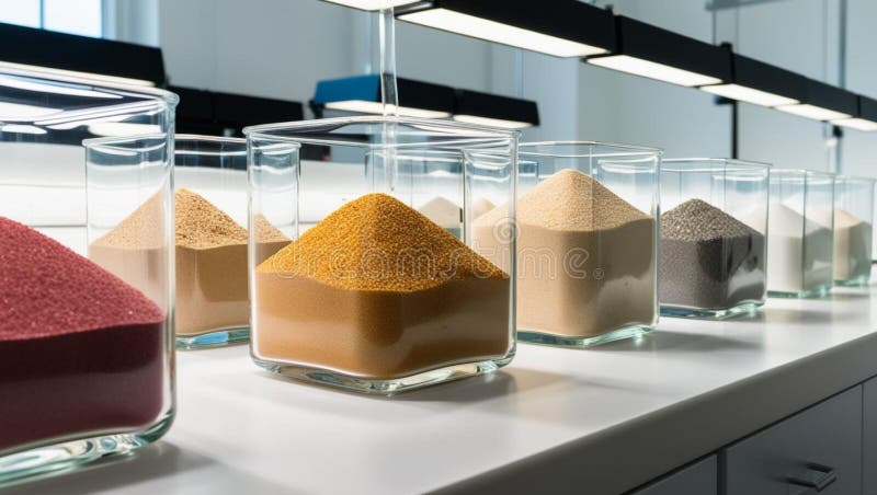 Sand Testing in a Laboratory Stock Illustration - Illustration of ...