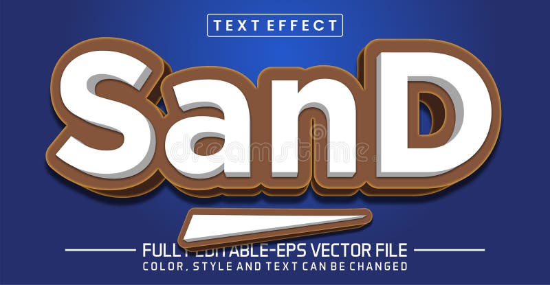 Sand Text Editable Style Effect Stock Vector - Illustration of business ...