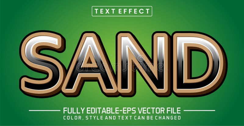 Sand Text Style Effect. Editable Text Effect Stock Vector ...