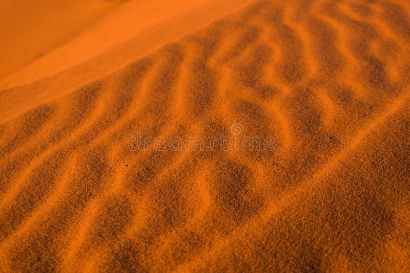 Sand Texture in Gold Desert at Sunset Time Stock Photo - Image of ...