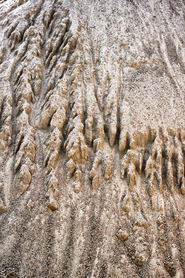 Sand Texture with Grooves from Water. Stock Photo - Image of abstract ...