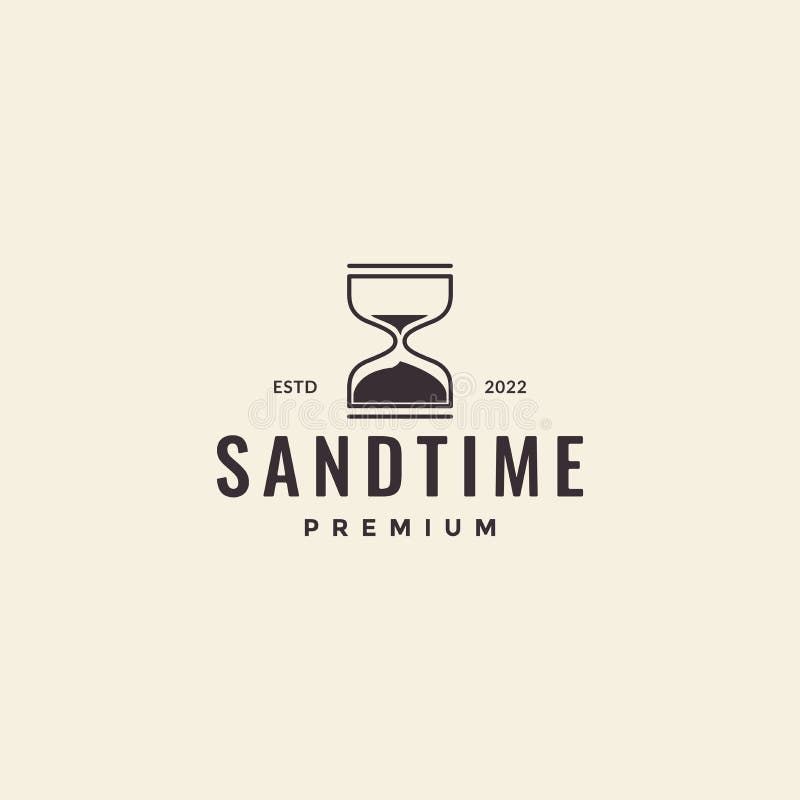 Sand Time Hourglass Logo Vector Design Clock Icon Concept Template ...
