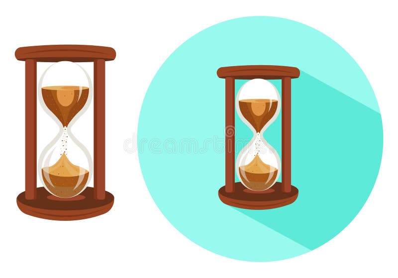 A Glass Sand Clock Vector or Color Illustration Stock Vector ...
