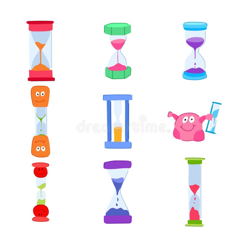 Sand Timer Kids Stock Illustrations – 93 Sand Timer Kids Stock ...
