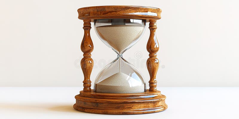 Sand Timer on a Simple Table Showcasing the Passage of Time in a ...
