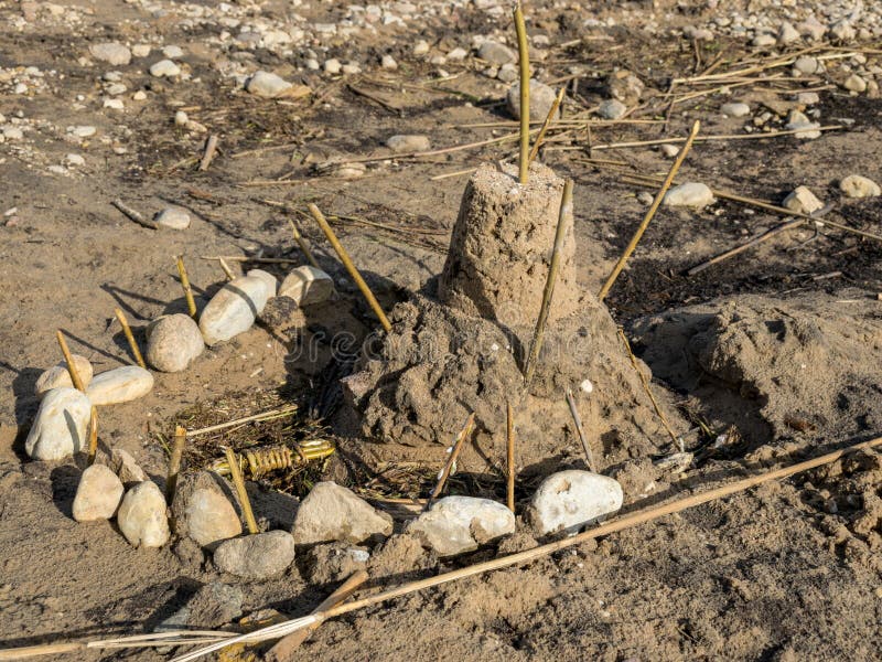 Sand Tower on the Lake Shore Stock Image - Image of calamity, dust ...