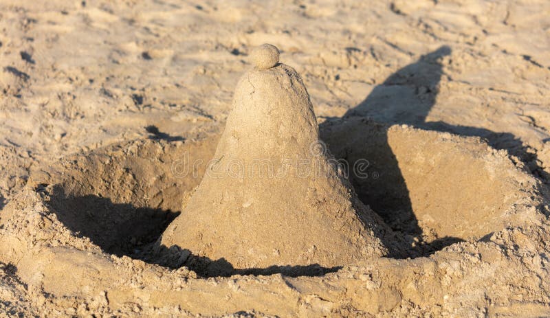 Sand Towers on the Seashore Stock Image - Image of coastline ...