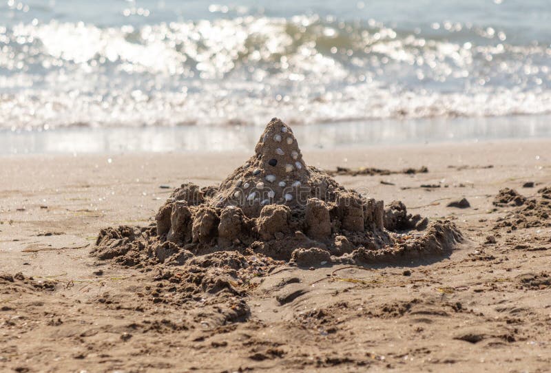 Sand Towers on the Seashore Stock Image - Image of construction, shore ...