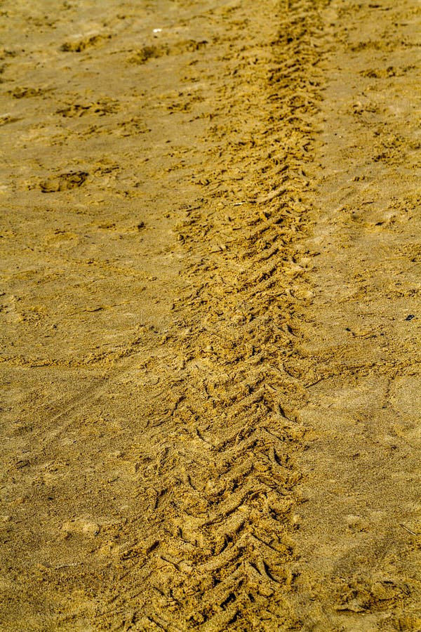 Sand trail stock image. Image of footprints, mark, road - 72578015