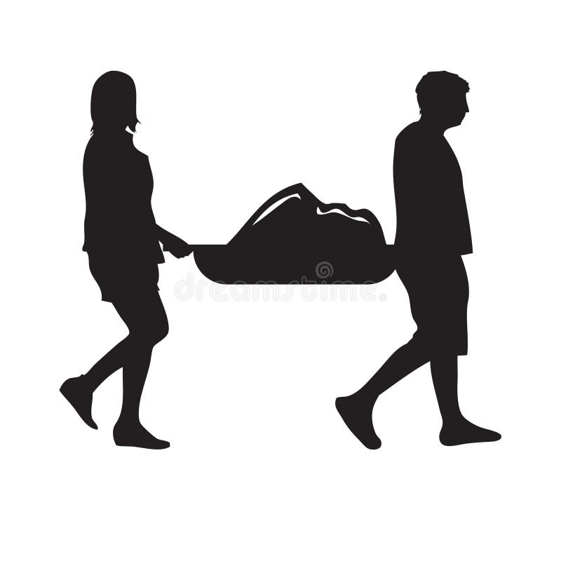 Sand transfer by stretcher stock illustration. Illustration of success ...