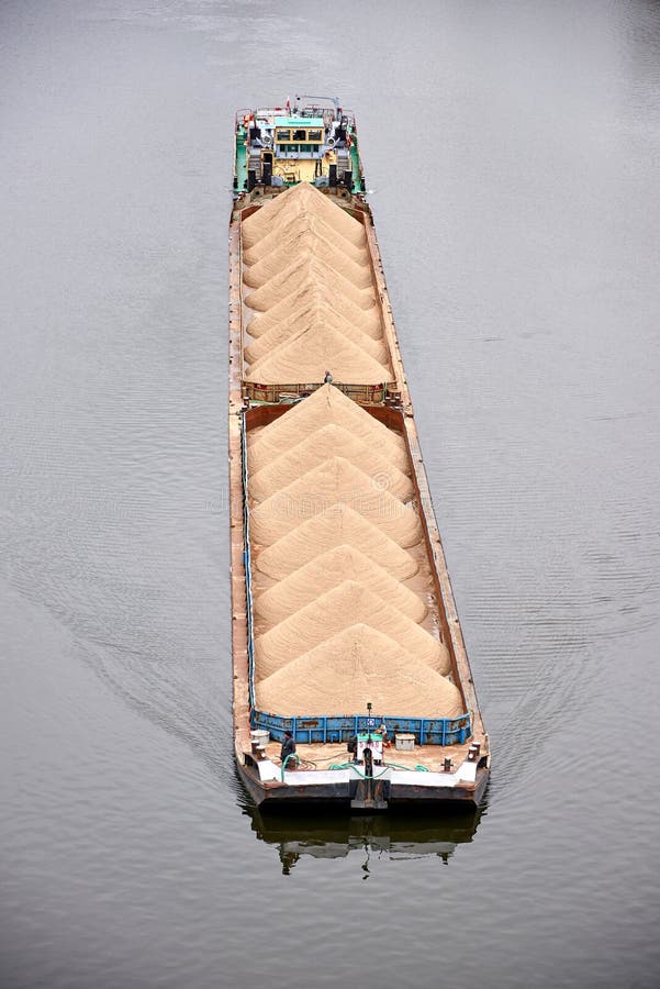 Sand Transport by Boat on River Editorial Photo - Image of delivery ...